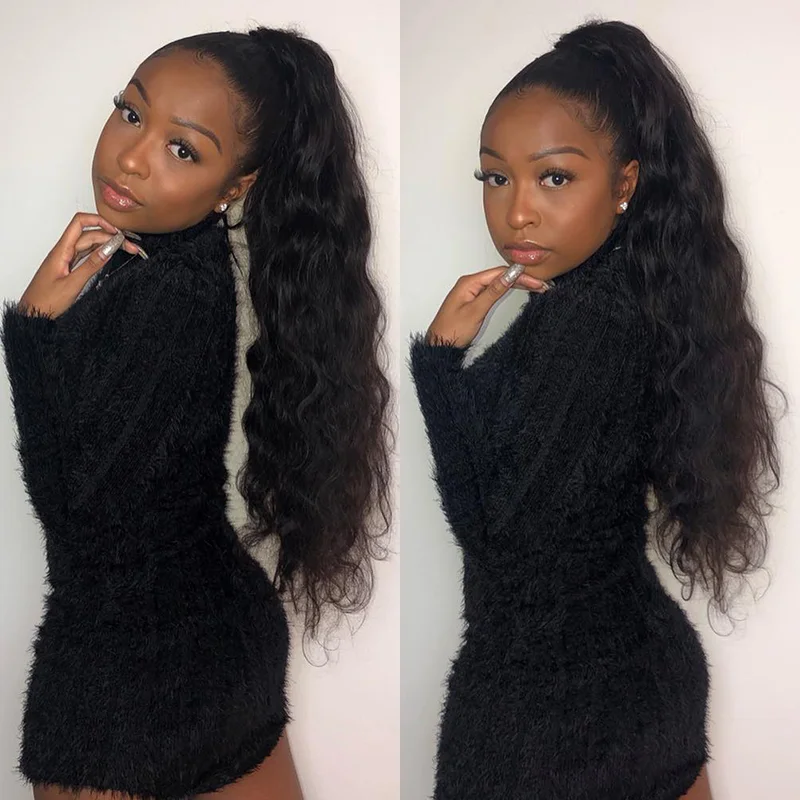 Body Wave 12A Warp Around Ponytails 100% Human Hair Ponytails
