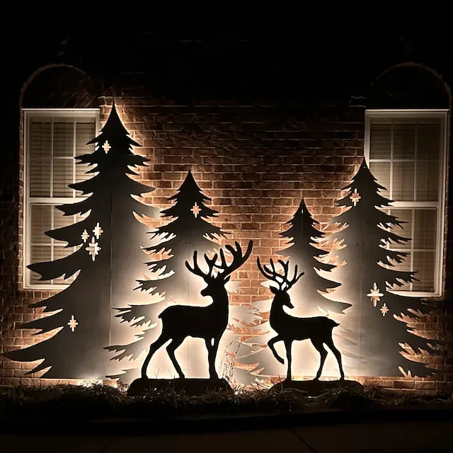 Christmas Tree & Reindeer Silhouette PDF Templates