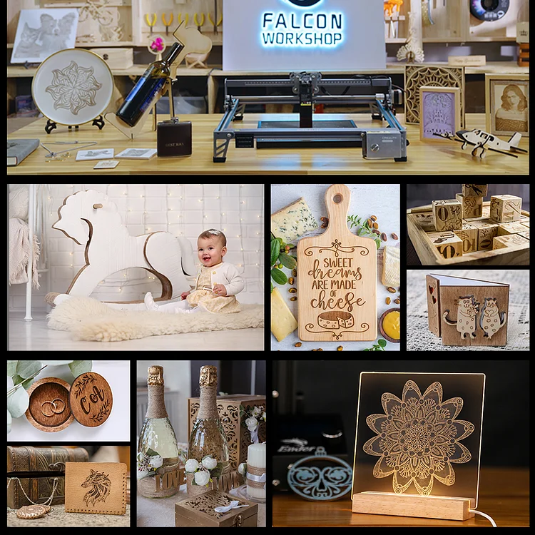 Falcon2 Laser Engraver Honeycomb Workbench