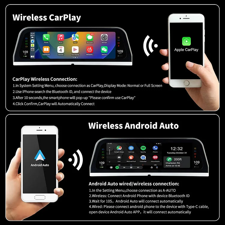 Teslasy Model 3 Y 9 6 Inch Carplay Instrument Cluster Head Up Display