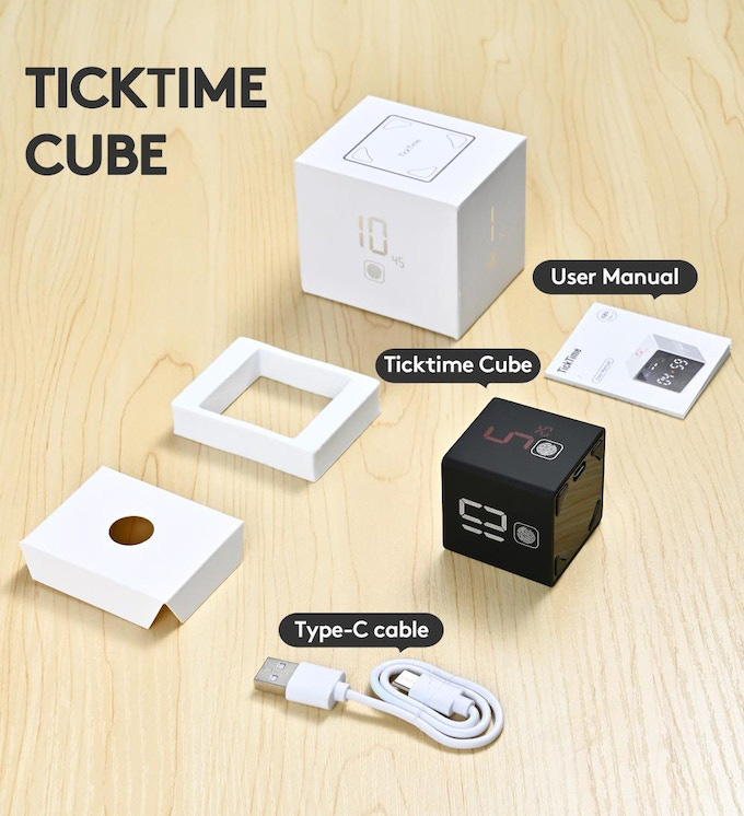 Ticktime Cube: Flip to Start Countdown & Manage Your Time | Ticktime Pomodoro Timer | Digital ...