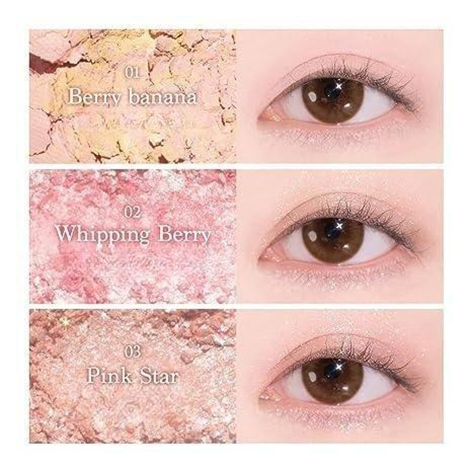 Ice Cream 9-Color Eyeshadow Palette Pearlescent Matte Rose Palette Eye ...