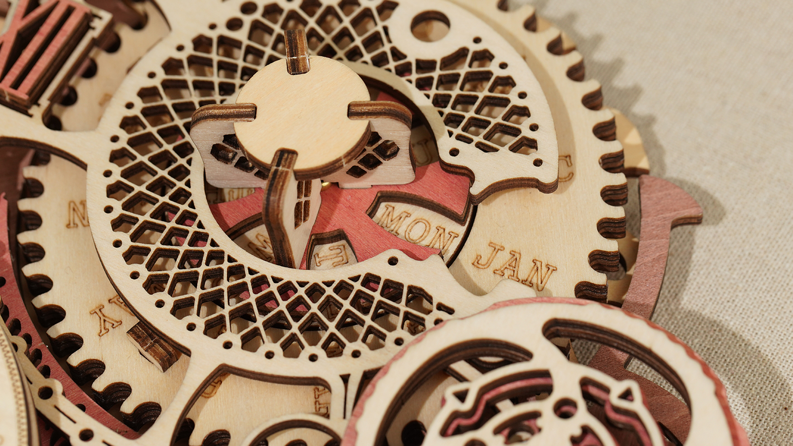 ROKR Wall Clock Mechanical Gear 3D Wooden Puzzle LC701 | Robotime