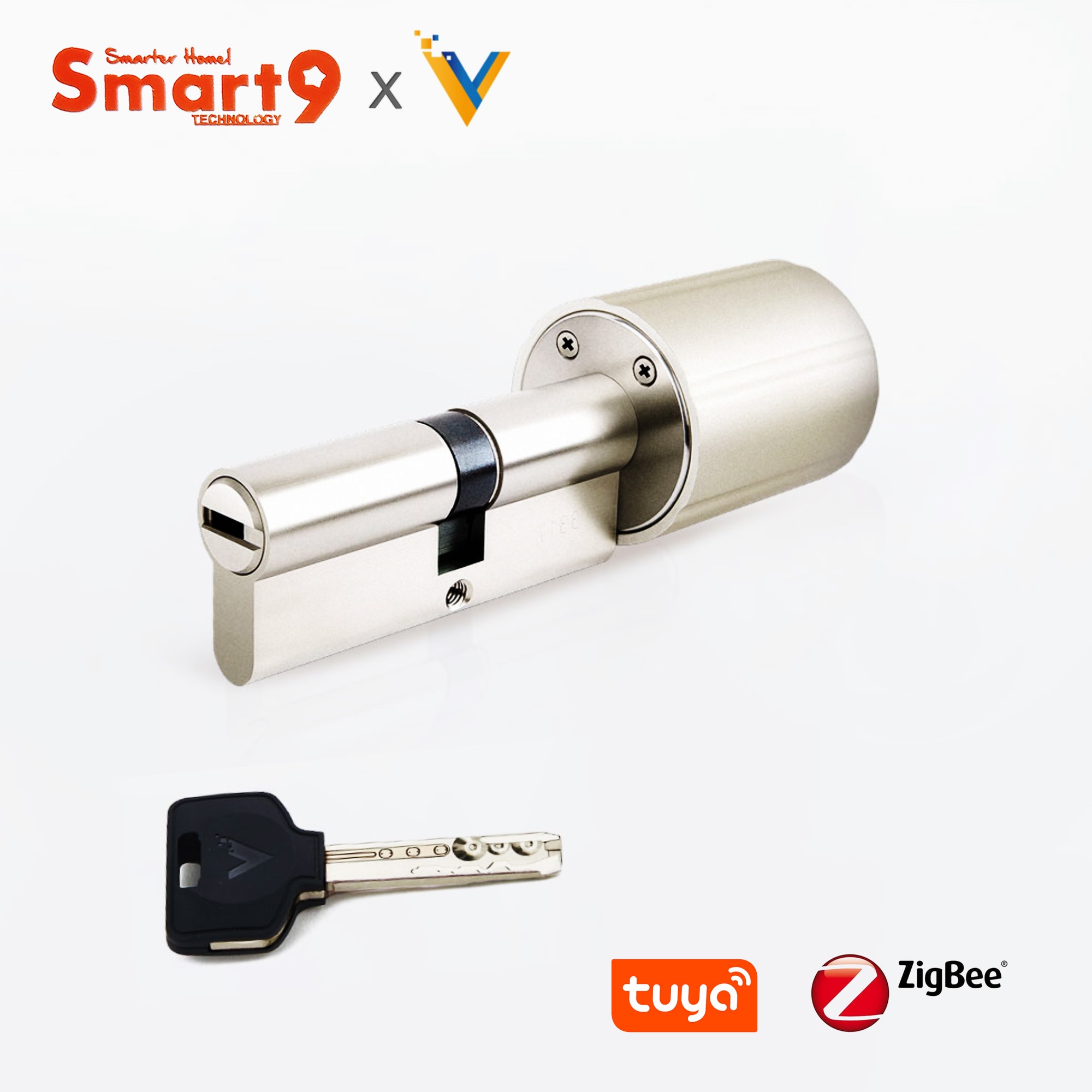 Smart9 ZigBee Smart Lock Core Cylinder Working with TuYa ZigBee Hub, Battery Powered And Chip ...