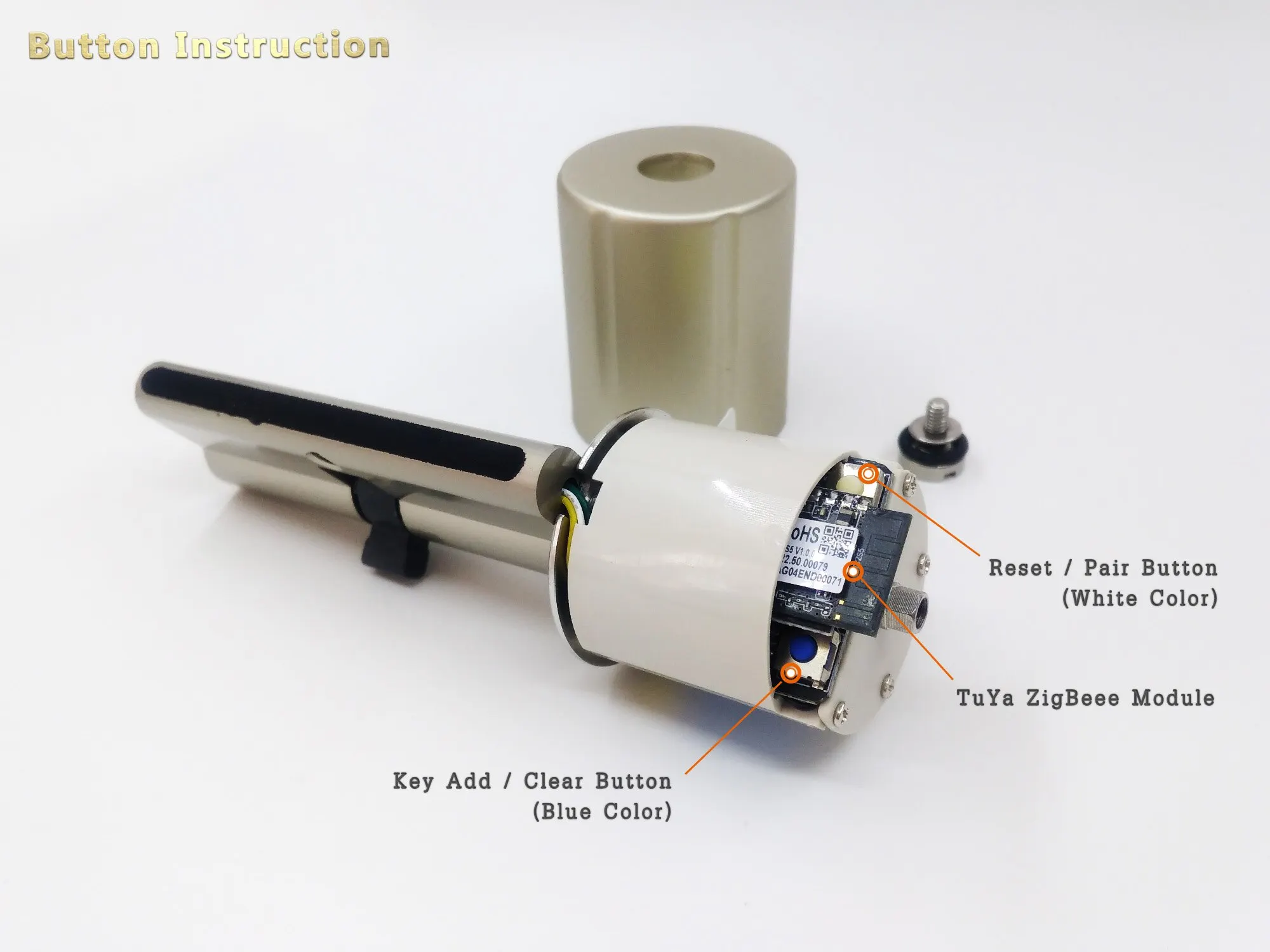 Smart9 ZigBee Smart Lock Core Cylinder Working with TuYa ZigBee Hub ...