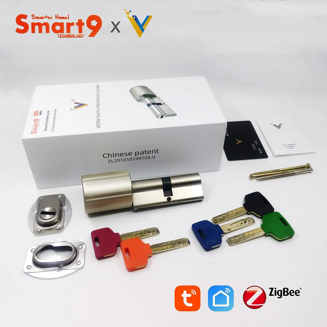 Smart9 ZigBee Smart Lock Core Cylinder Working with TuYa ZigBee Hub ...