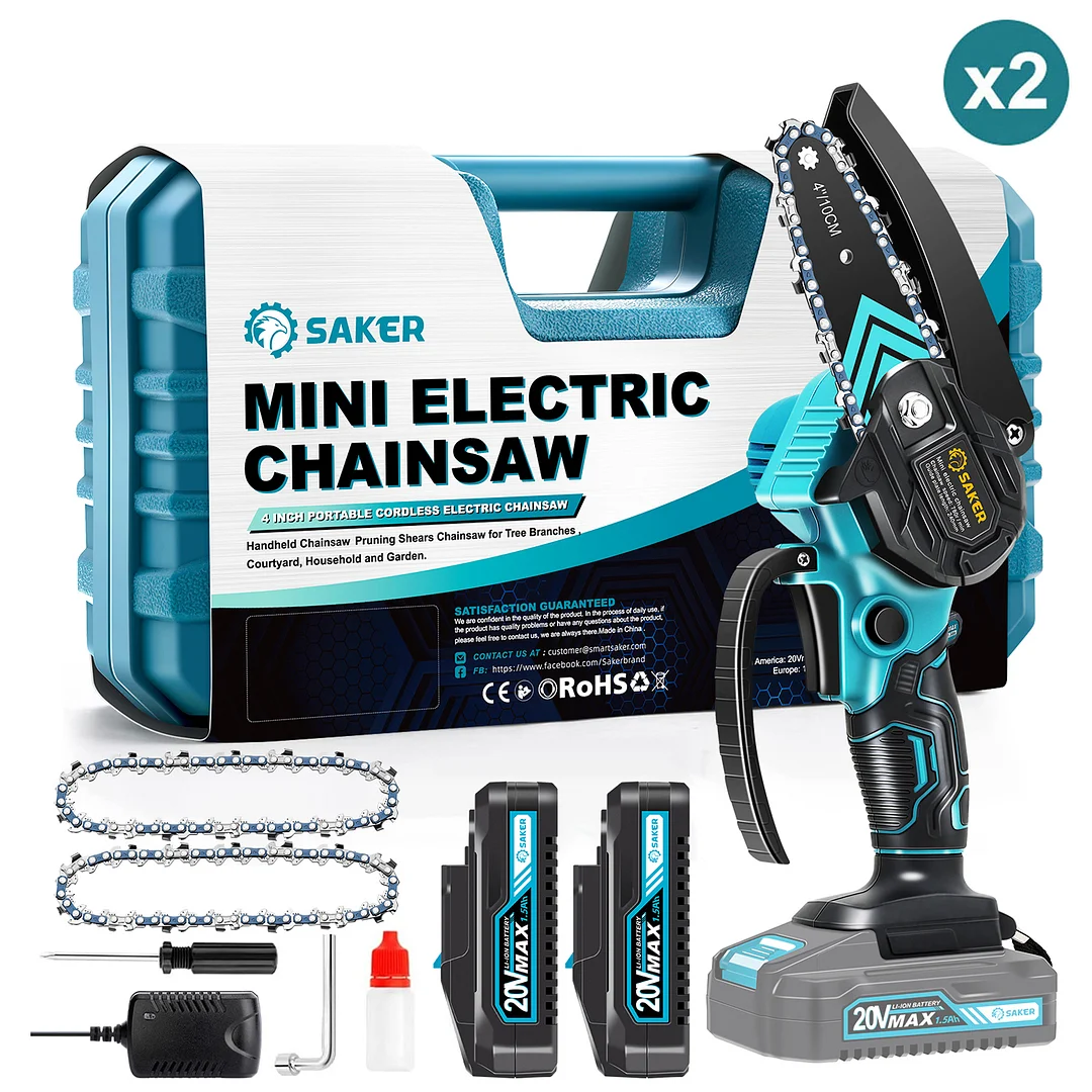 SAKER® Mini Chainsaw 4 Inch