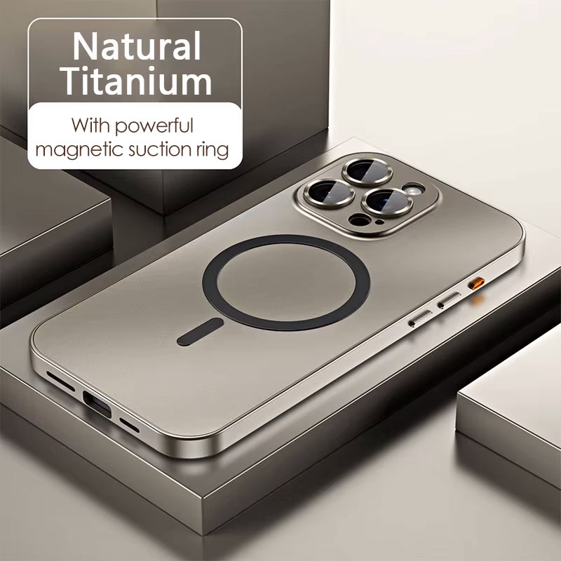 Aluminum Metal Frame Magnetic Case For iPhone