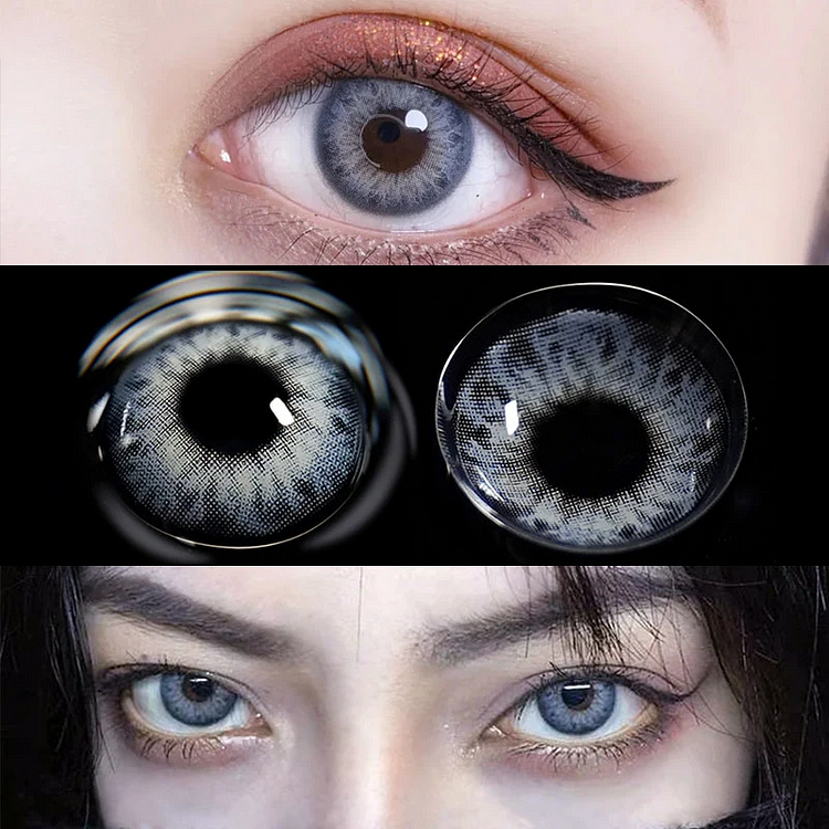 MYSTICEYES DNA Taylor Blue Gray Colored Contact Lenses,prescription ...