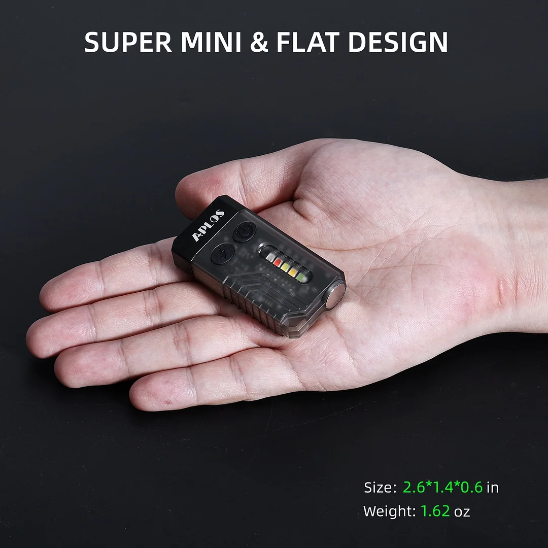APLOS L02 1000 Lumens Rechargeable Mini EDC Flashlight, 365nm UV Light ...