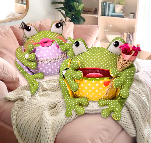 Cute Bean Bag Frog—Full Set Of Templates + Detailed Instructions