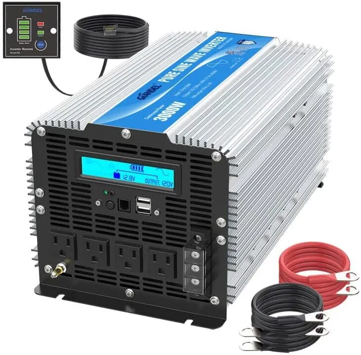 GIANDEL 3000W Pure Sine Wave Power Inverter 12 V to 120V