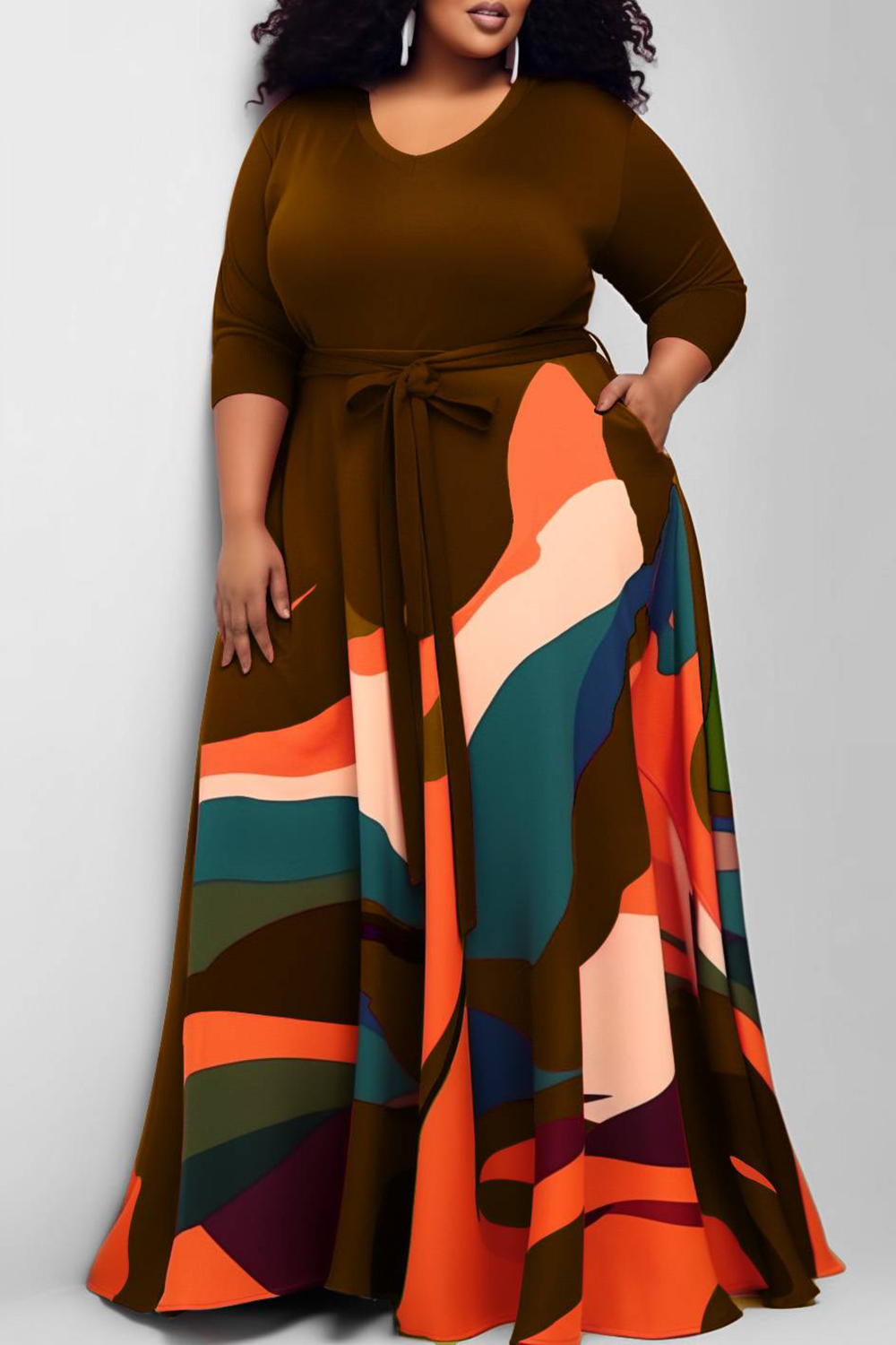Plus Size Elegant Maxi Dress | Xpluswear