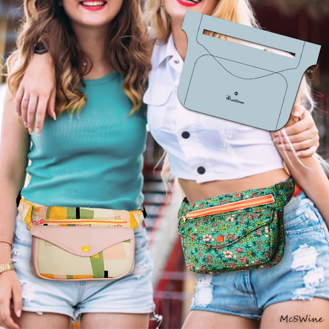 Fanny Pack Sewing Template & illustrated tutorial