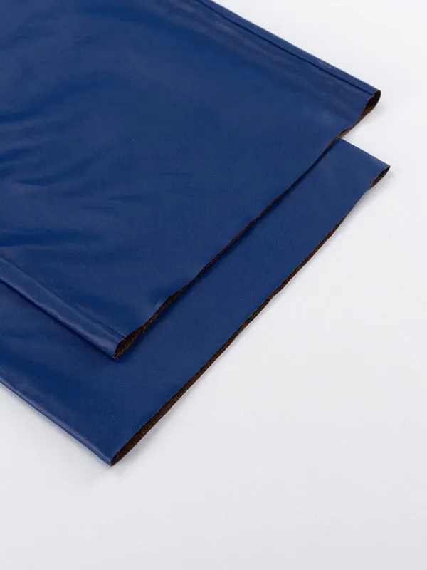 Sleek High-Waisted PU Pants: Skinny/Straight Leg Split-Joint Elegance