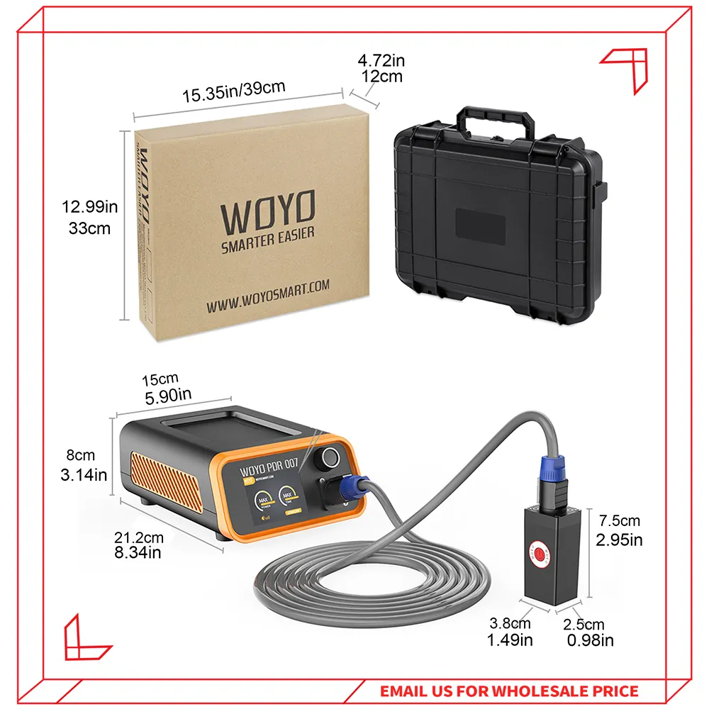 WOYO PDR007 Paintless Dent Repair PDR tools for steel/iron auto body ...