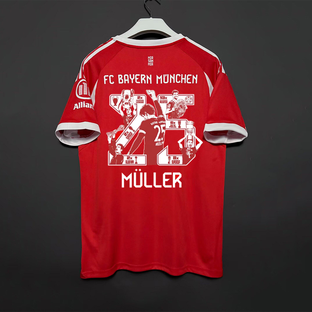Müller 25/26 Bayern Home Kit Football Shirt