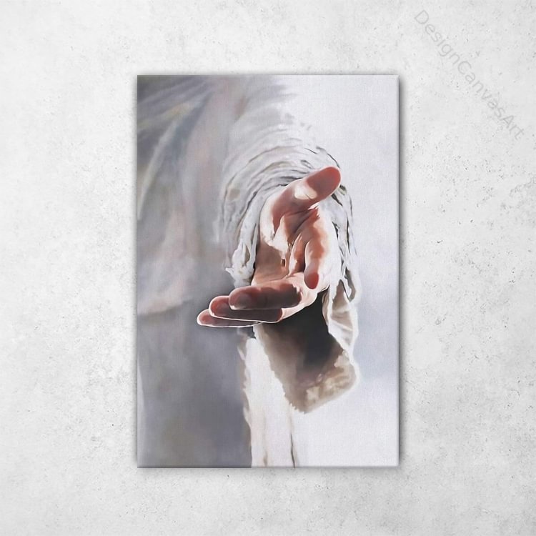 Jesus Reaching Hand Canvas | Come Unto Me Christian Art